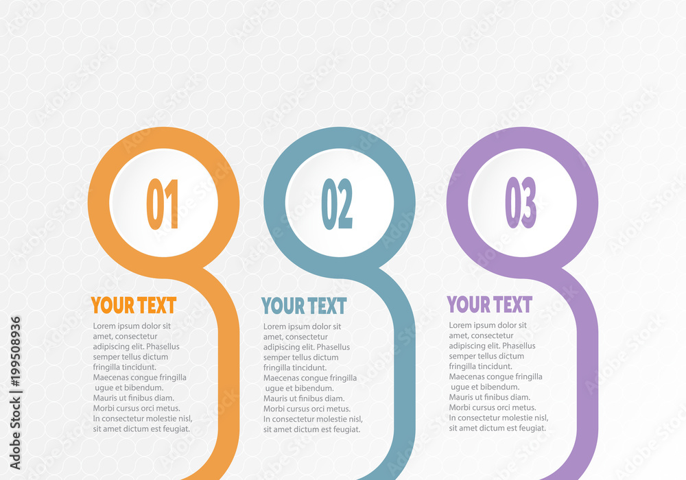 Vector infographic Business element for timeline with 3 steps labels ...