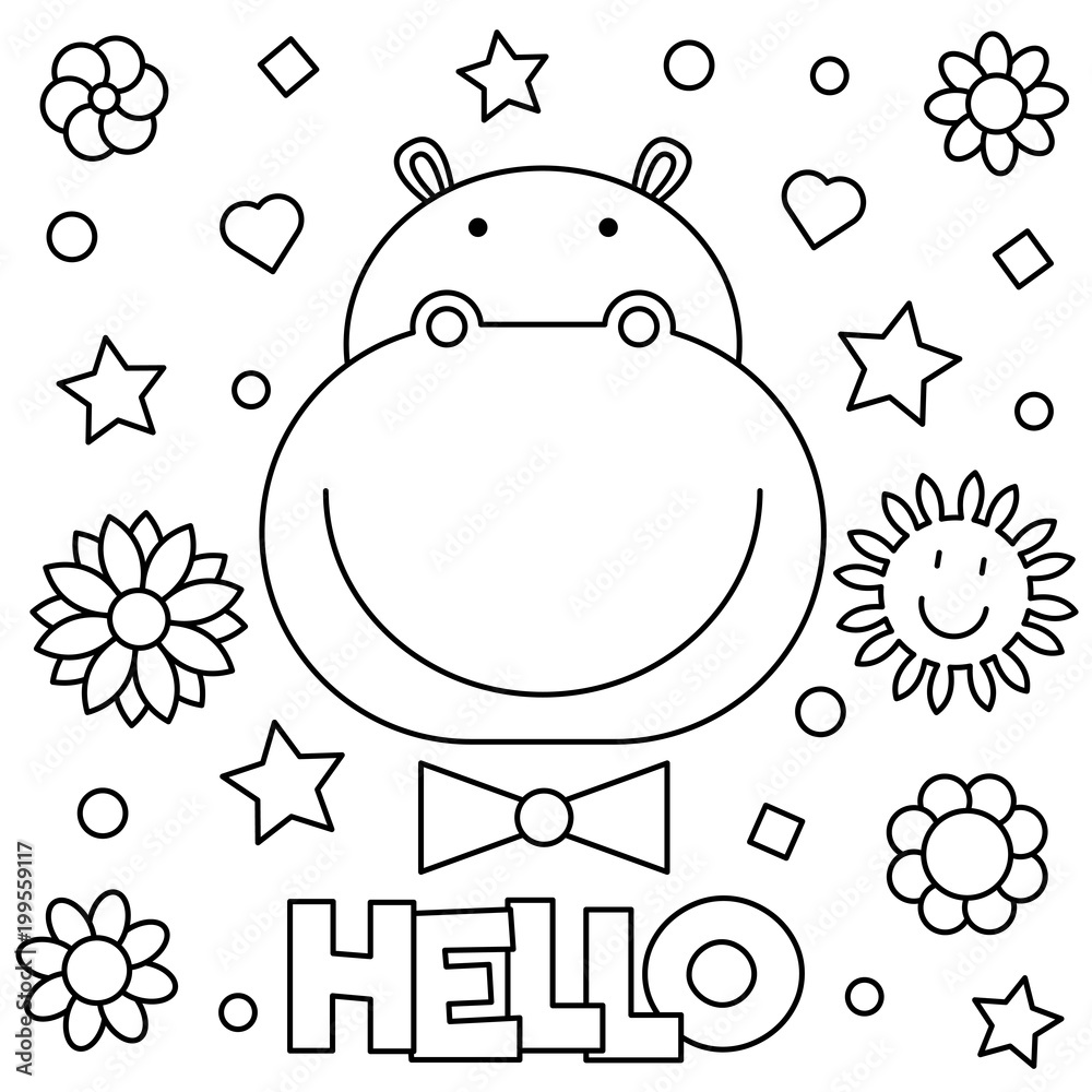 Coloring page. Vector illustration. Stock Vector | Adobe Stock