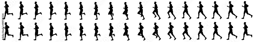 Man Run Cycle Animation Sprite Sheet, Jogging, Running, Stock Vector | Adobe Stock