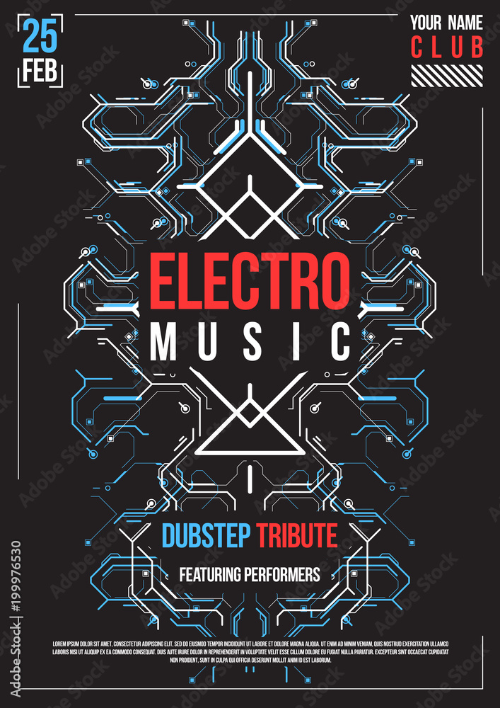 Cyberpunk futuristic poster. Retro futuristic poster template ...