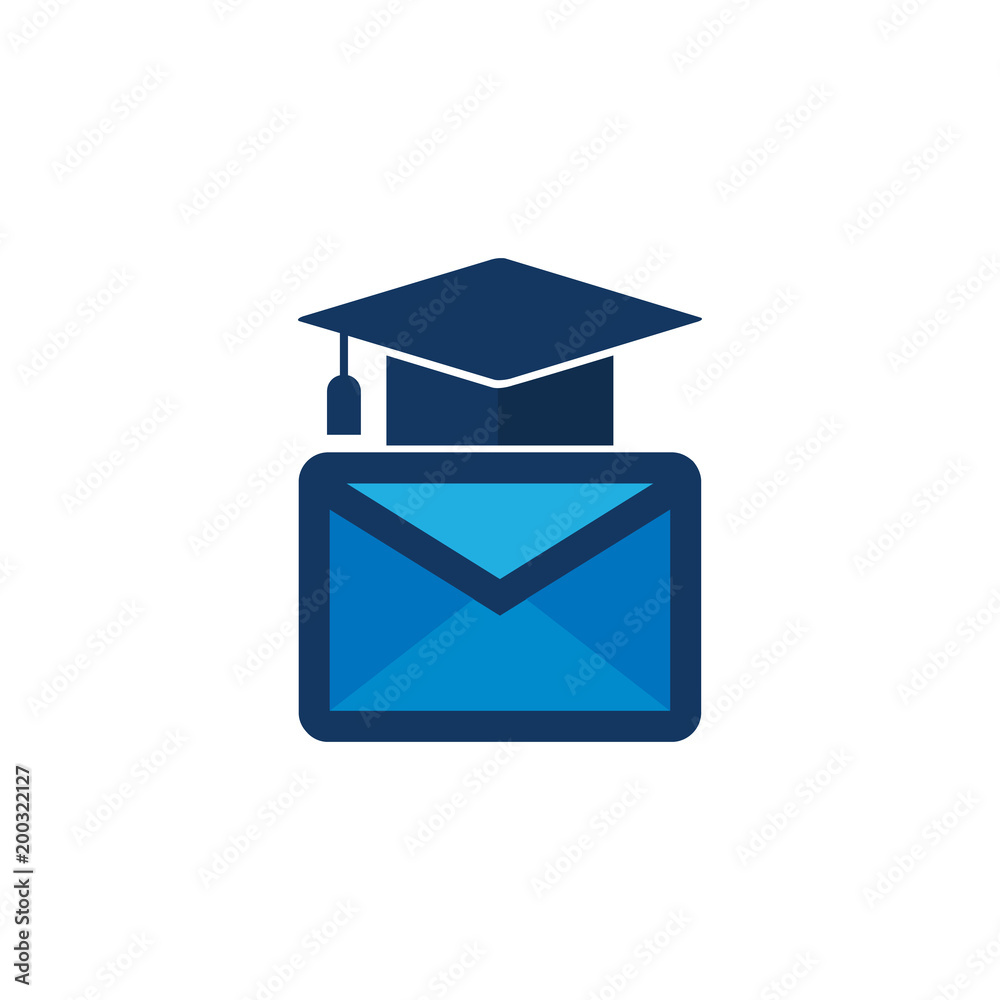 Education Mail Logo Icon Design Stock Vector | Adobe Stock