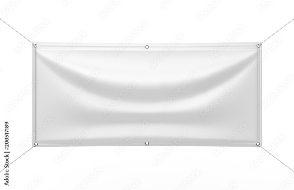 Blank White Indoor outdoor Fabric & Scrim Vinyl Banner for print design ...