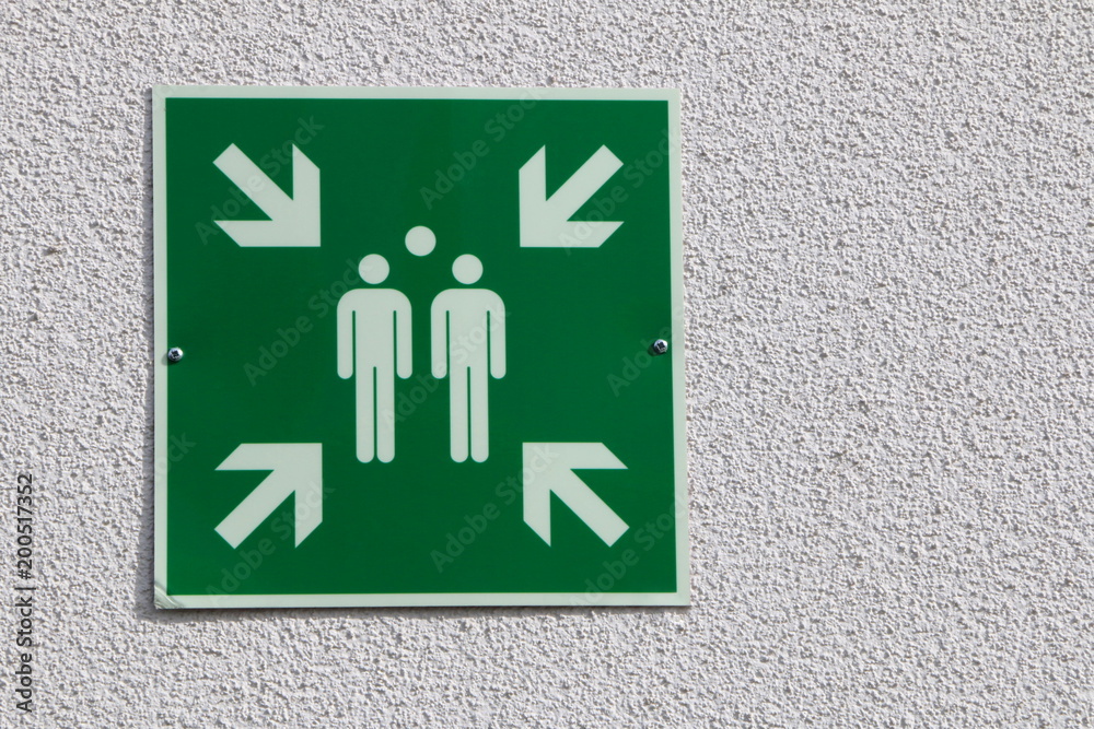 meeting Point, Piktogramm Treffpunkt, Sammelplatz Stock Photo | Adobe Stock