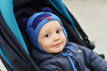 Blue Baby Boy Stroller Free Stock Photo - Public Domain Pictures