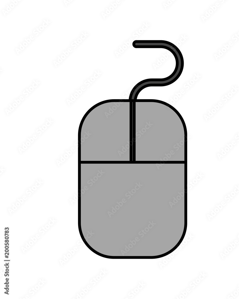 mouse device hardware technology digital vector illustration Stock ...