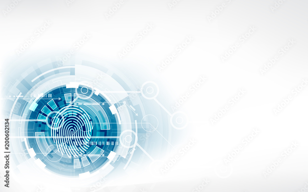 Fingerprint integrated in a printed circuit, releasing binary codes ...
