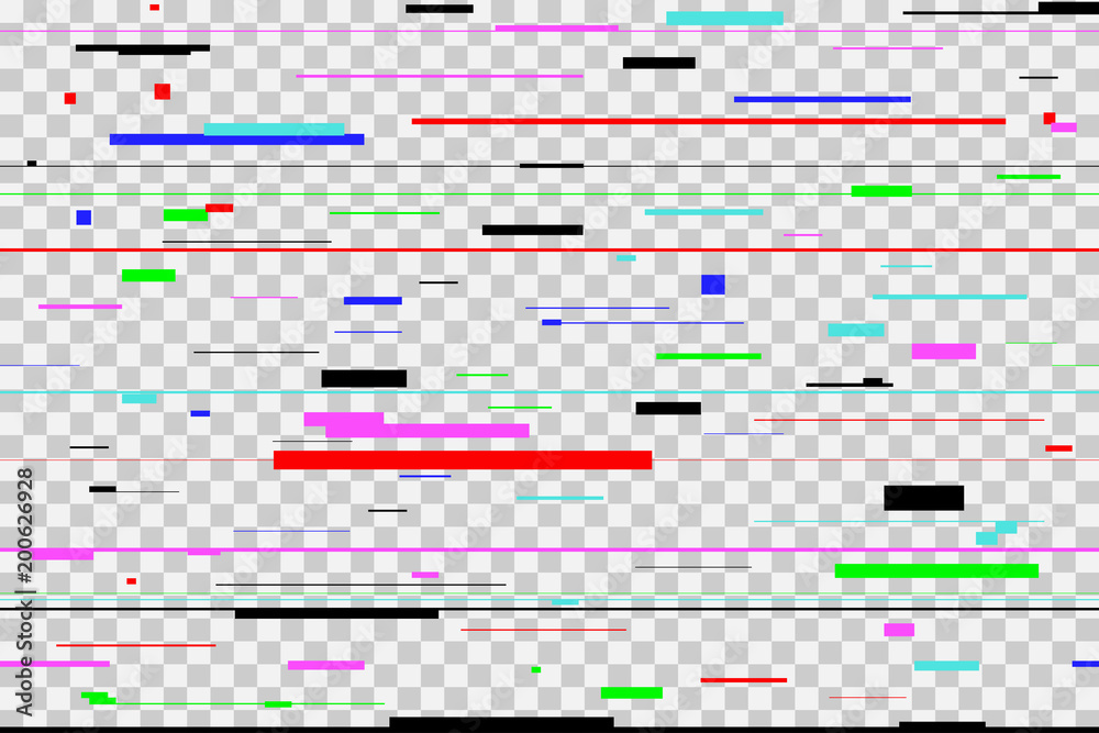 Color glitch background. Digital colorful pixel noise, isolated on ...