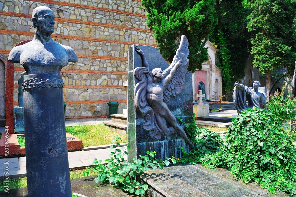 Pantheon writers and public figures of Georgia Mtatsminda necropolis in ...