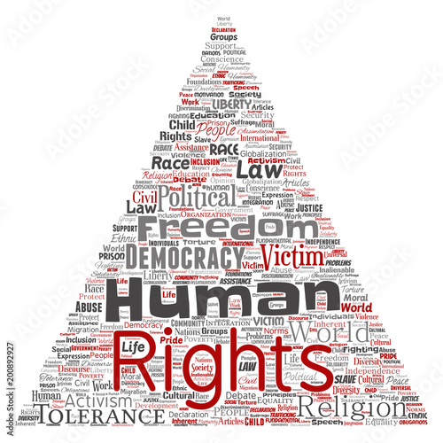 Vector conceptual human rights political freedom, democracy triangle ...