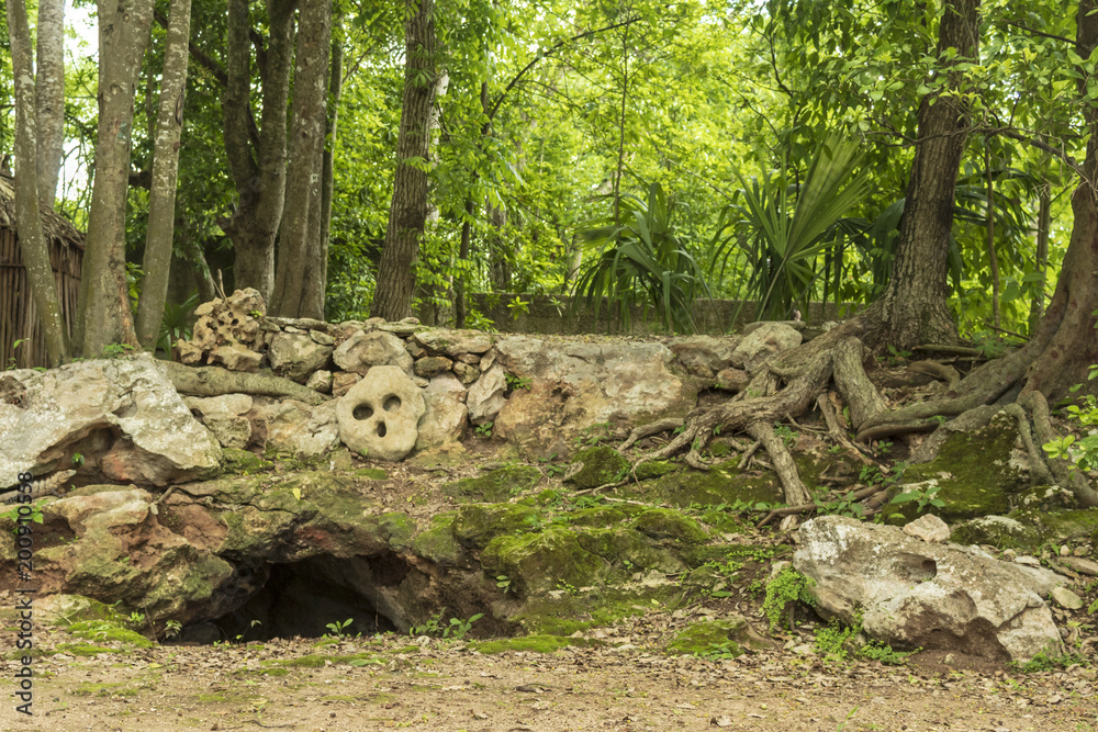 Mayan entrance to the underworld. Underground rivers are the realm of ...