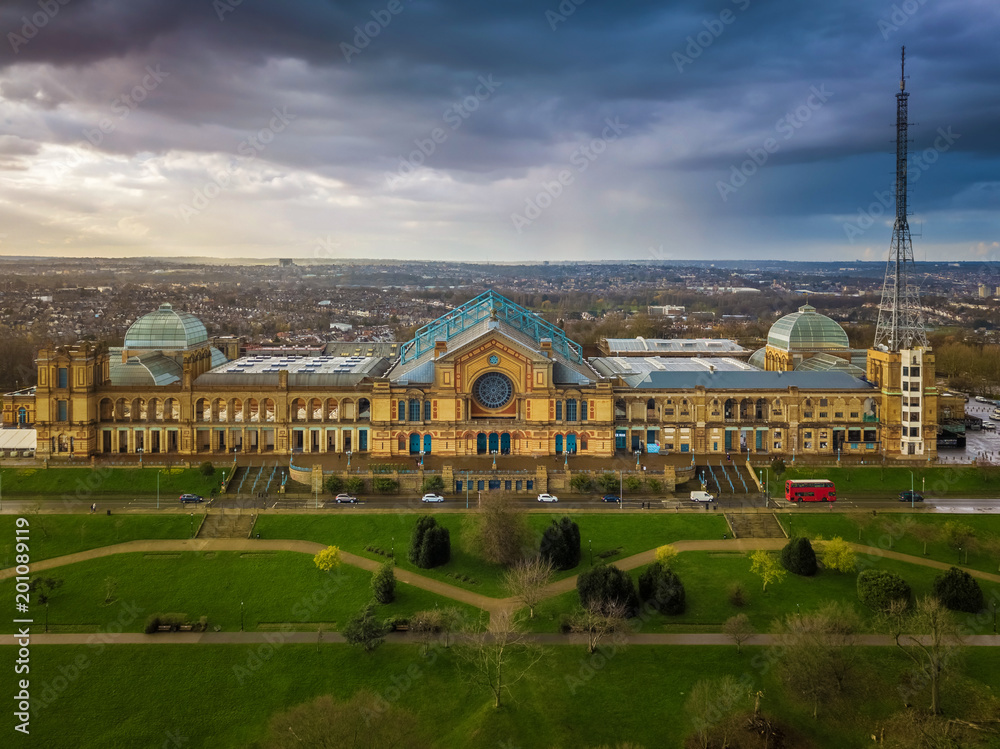 Photo Stock London, England - Aerial panromaic view of Alexandra Palace ...