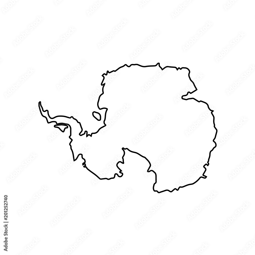 map of Antarctica. vector illustration Stock Vector | Adobe Stock