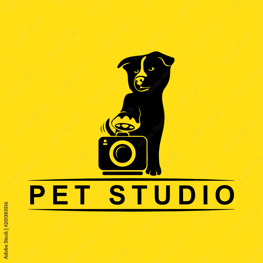 Vector de Stock pet studio, silhouette logo | Adobe Stock
