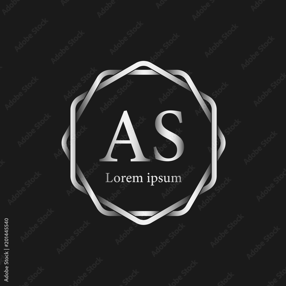 Initial Letter AS Logo Tempalate Stock Vector | Adobe Stock