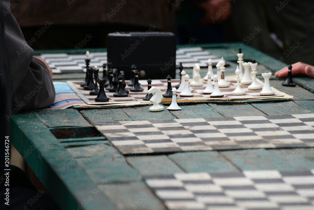 Active people in their free time on vacation with pleasure playing ...