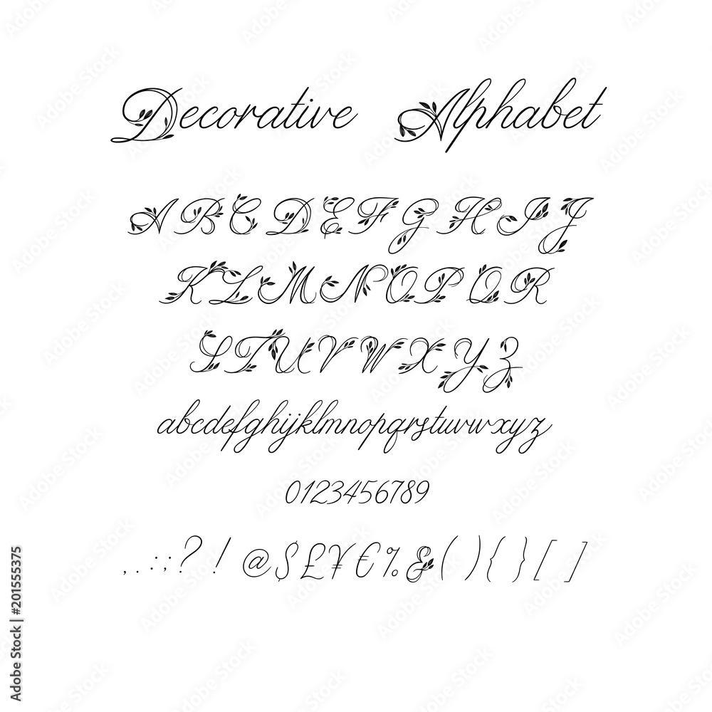 Pretty Cursive Fonts Abc