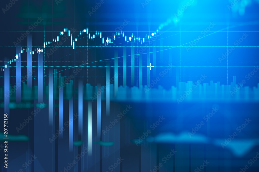 Business candlestick graph chart of stock market investment trading ...
