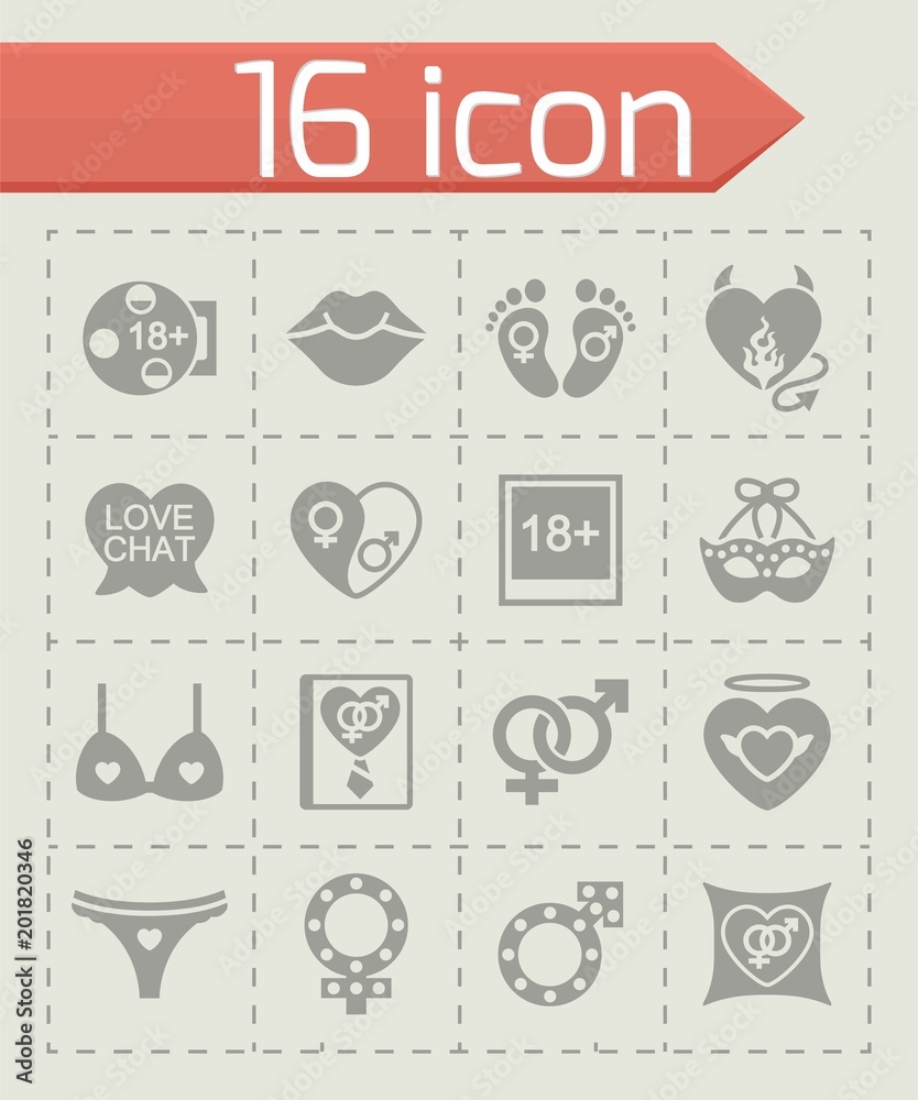 Vector Sex Icon Set Stock Vector Adobe Stock
