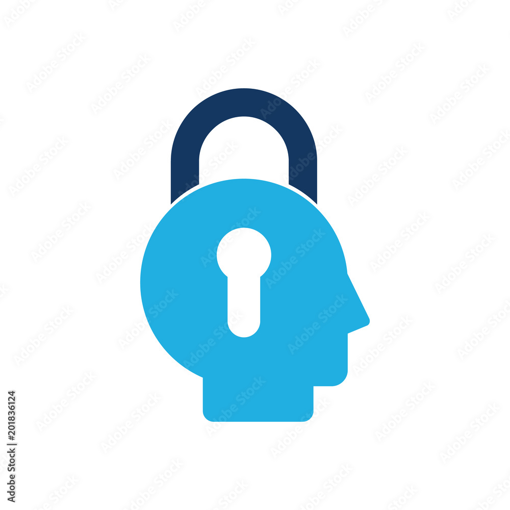 Security Head Logo Icon Design Stock Vector | Adobe Stock