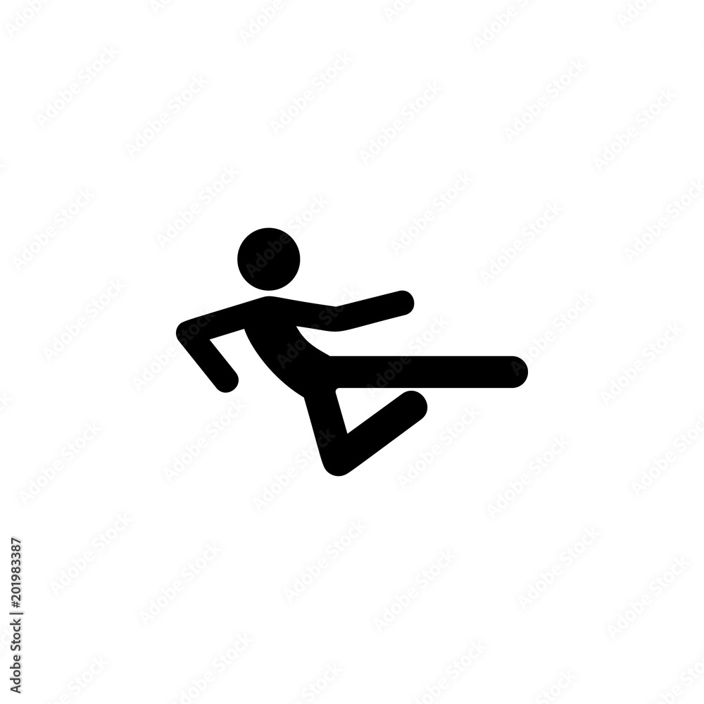 kicking icon. Element of fighting ana MMA illustration. Premium quality ...