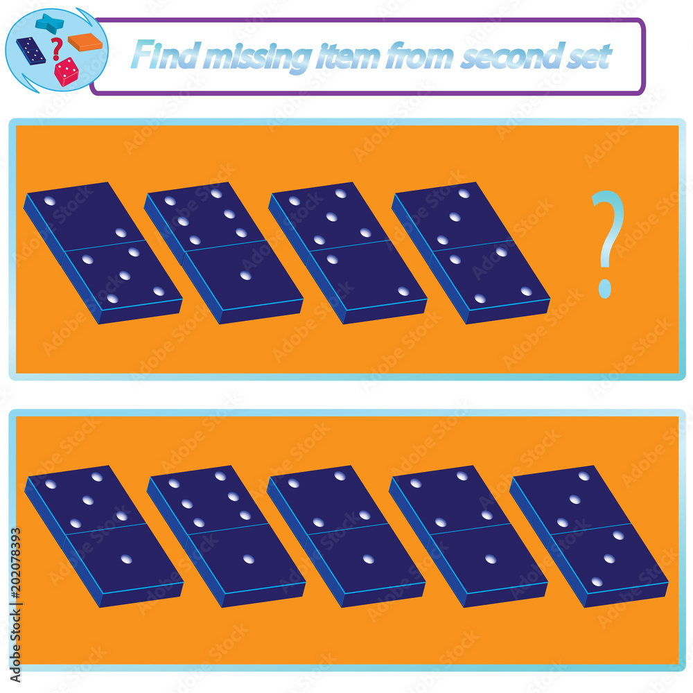 Vector de Stock Logical task. Find the stone in the lower set ...