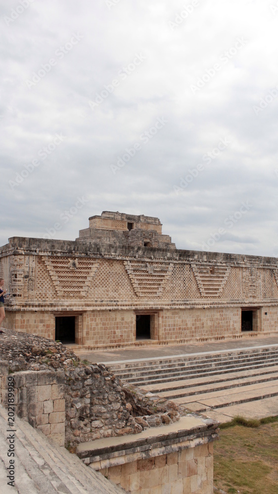 Nunnery Quadrangle and Pyramid of the Magician Stock Photo | Adobe Stock