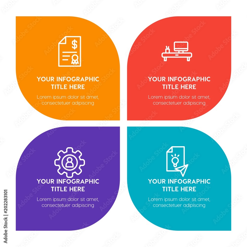 Flat business, education infographic timeline template with floral ...
