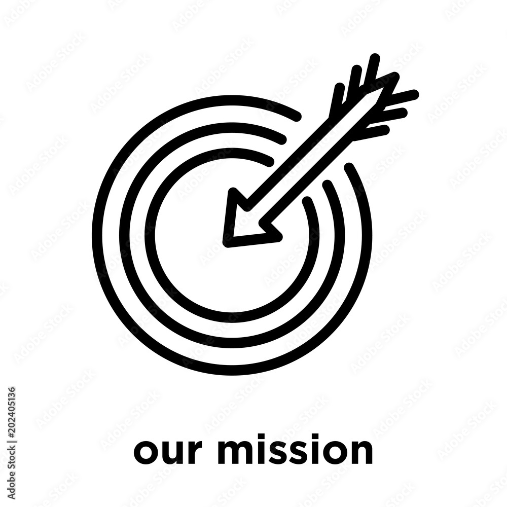 our mission icon isolated on white background Stock Vector | Adobe Stock