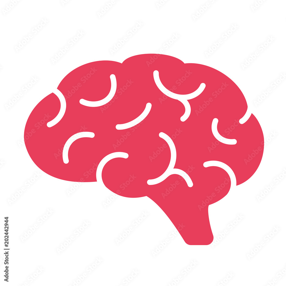 Brain vector clip art icon Stock Vector | Adobe Stock
