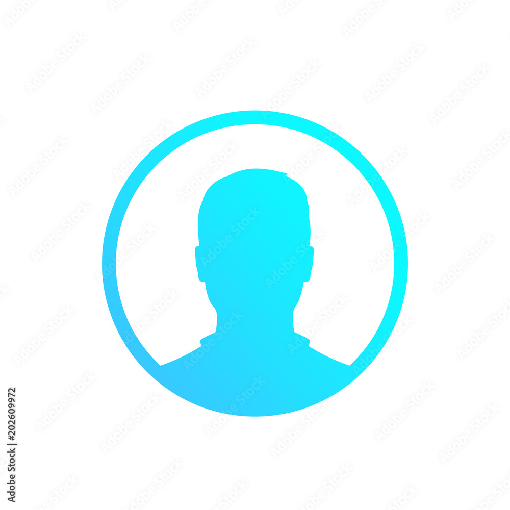 Default avatar, placeholder, profile icon, male Stock Vector | Adobe Stock