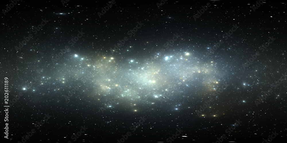 360 degree space galaxy panorama, equirectangular projection ...