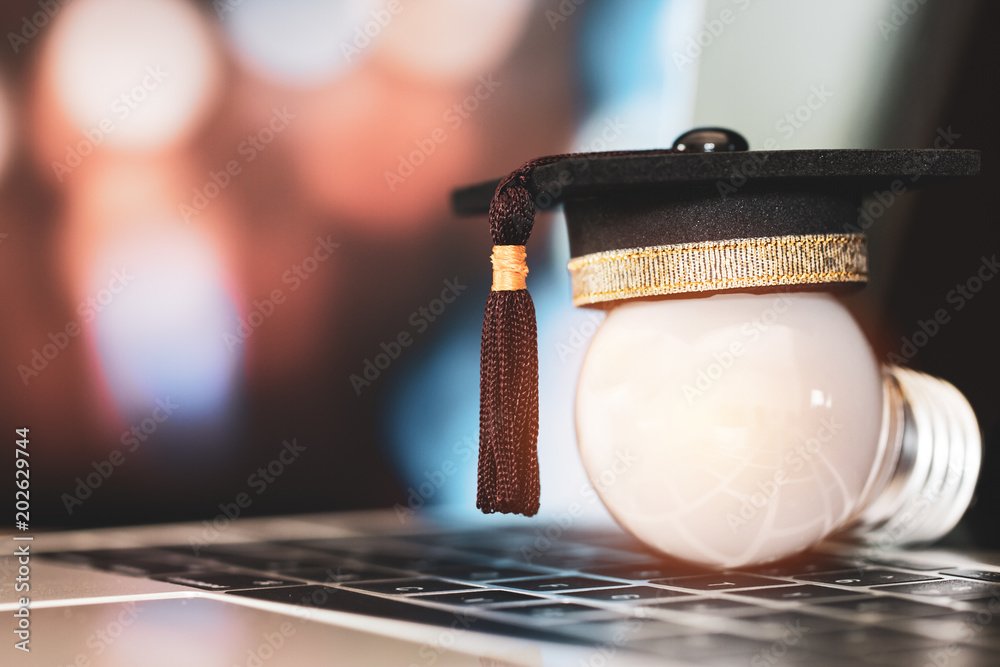 E-learning online graduate education concept : Congratulations ...