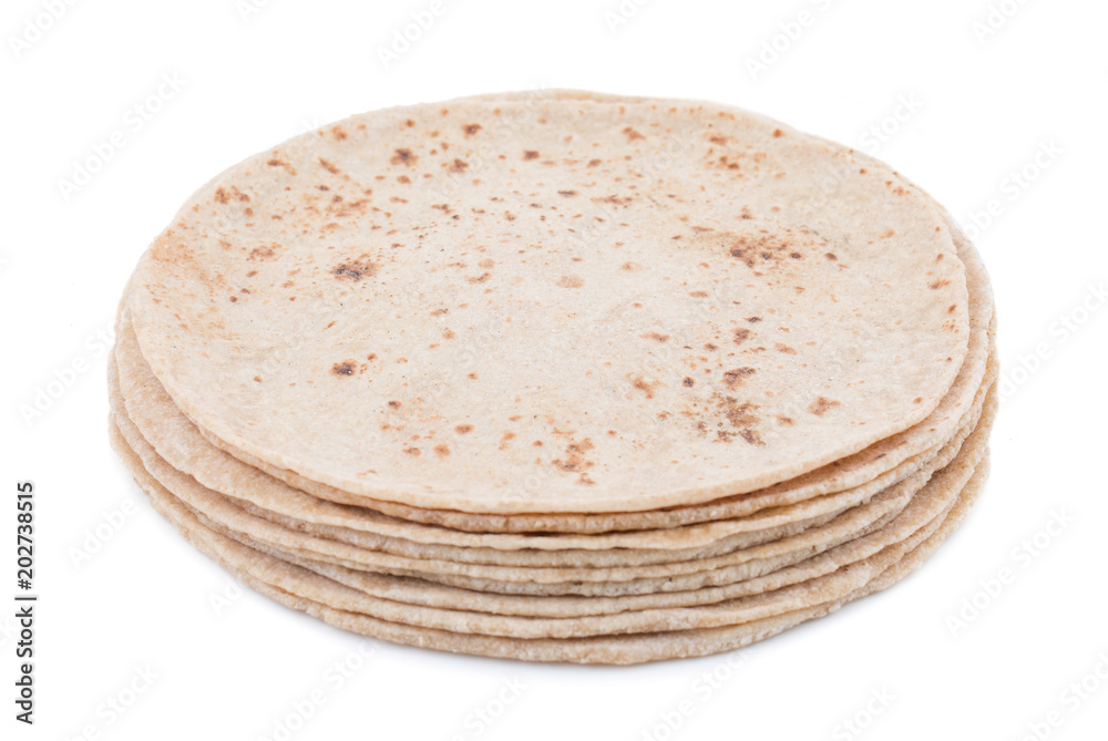 Foto Indian Traditional Cuisine Chapati Also Know as Roti, Fulka ...