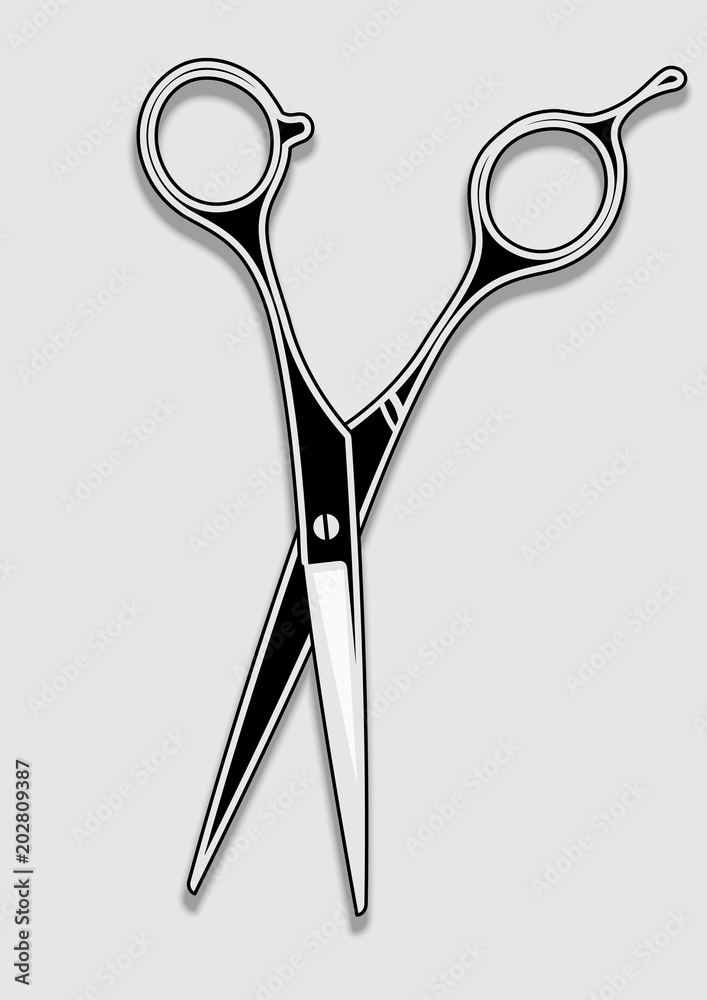 barber scissor vector