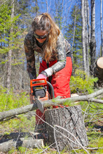 Chainsaw Woman Free Stock Photo - Public Domain Pictures