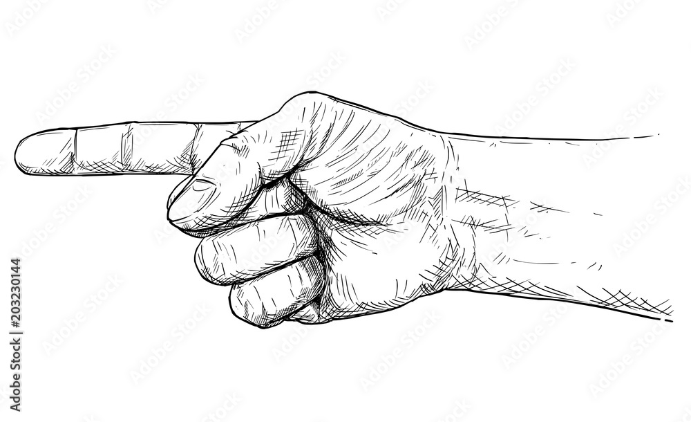 Pointing Hand Left