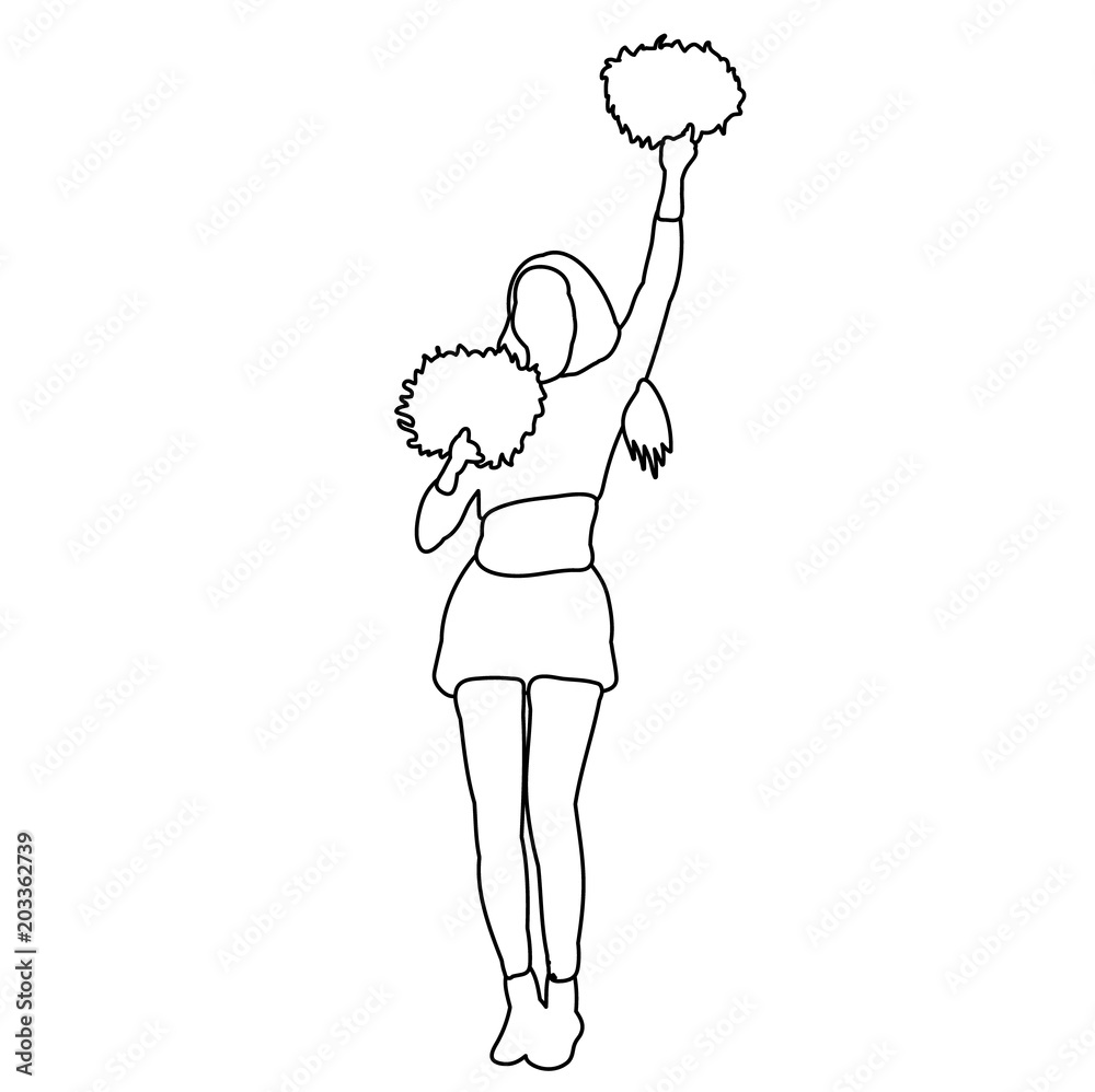 Cheerleaders Drawing