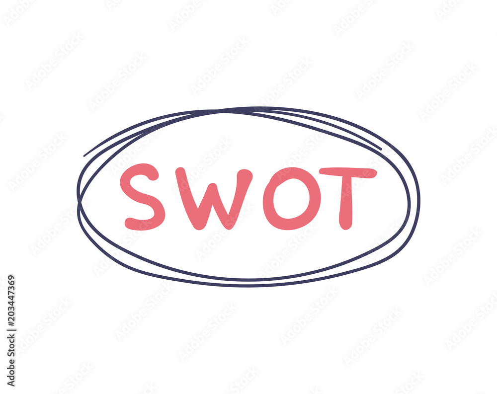 SWOT handwritten concept. Strenghts, weaknesses, opportunities and ...