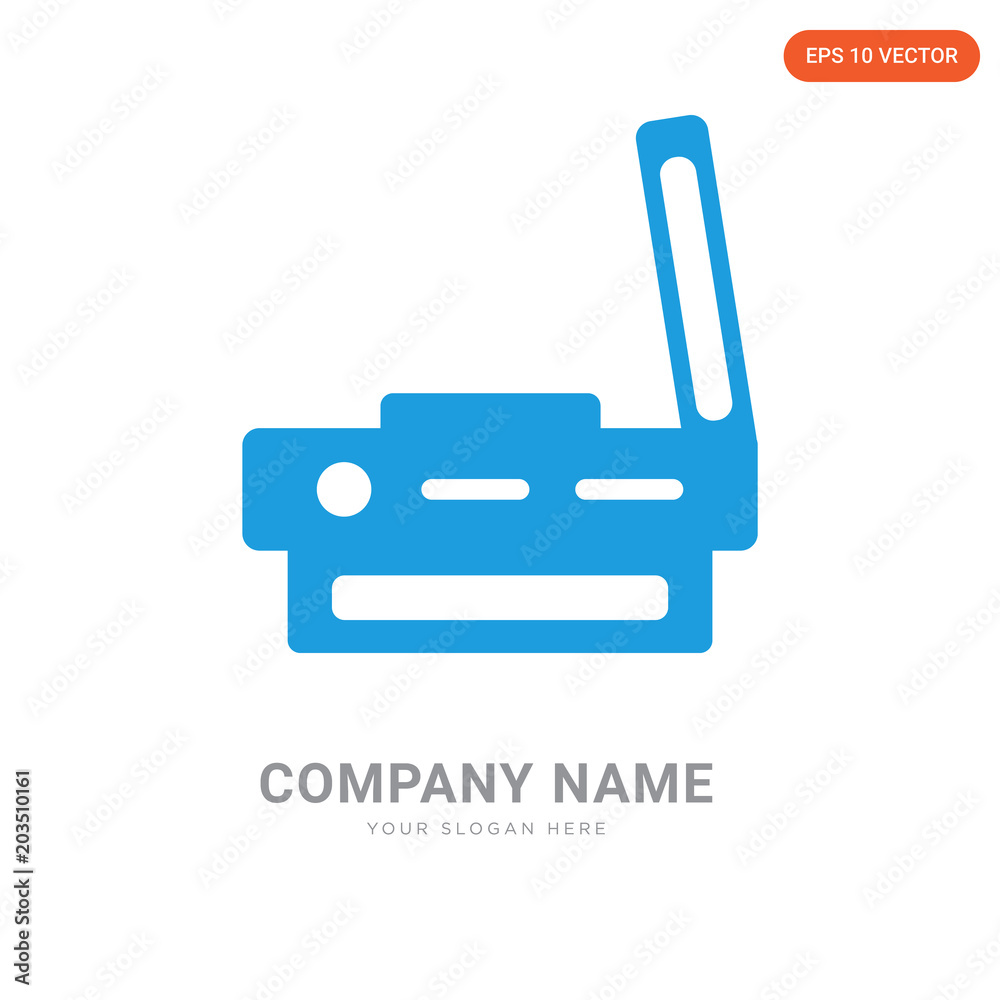 Scanner company logo design Stock Vector | Adobe Stock