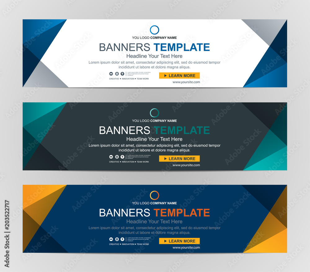 Abstract Web banner design background or header Templates Stock Vector ...