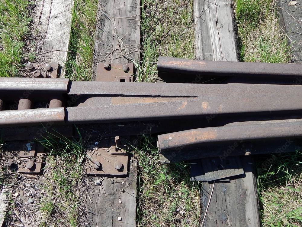 Railway rails. Switch and frog - arrangement of a switch and frog for ...