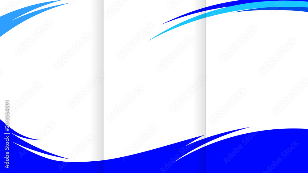 Trifold template, Brochure theme, Report background blue wave 004 Stock ...