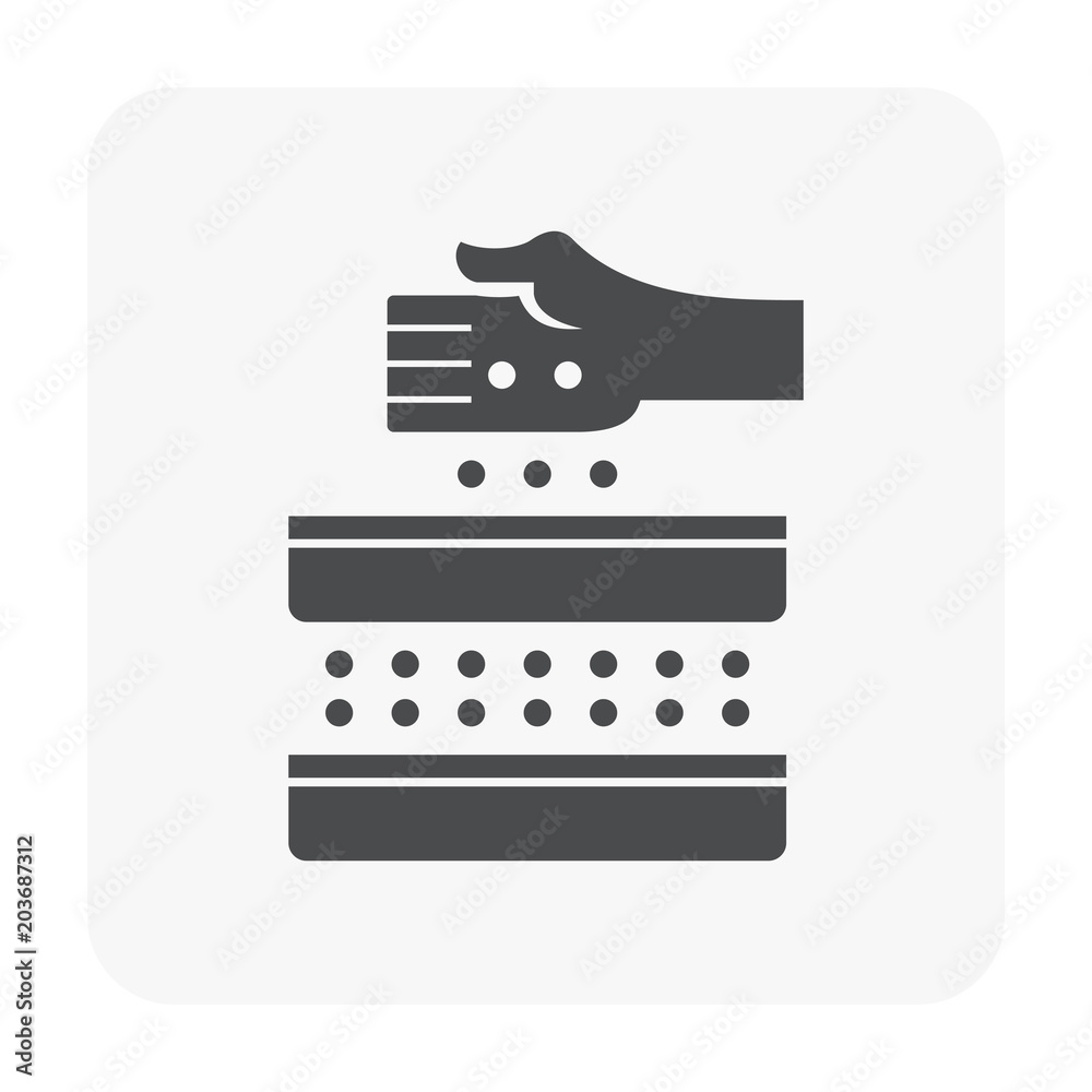 Sieve analysis vector icon. Laboratory test procedure of astm ...