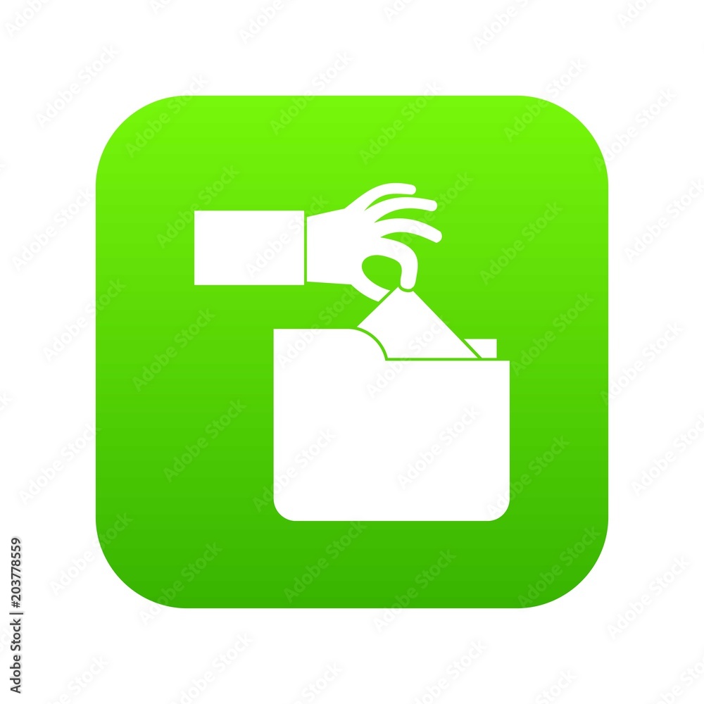 Robbery secret data in folder icon digital green for any design ...