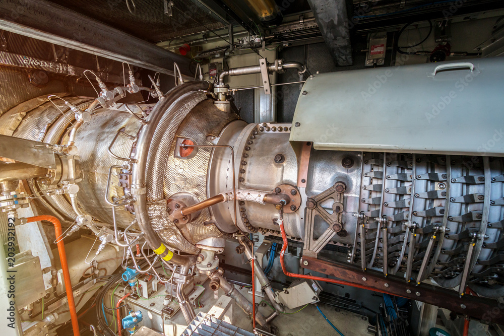 Gas turbine engine of feed gas compressor located inside pressurized ...