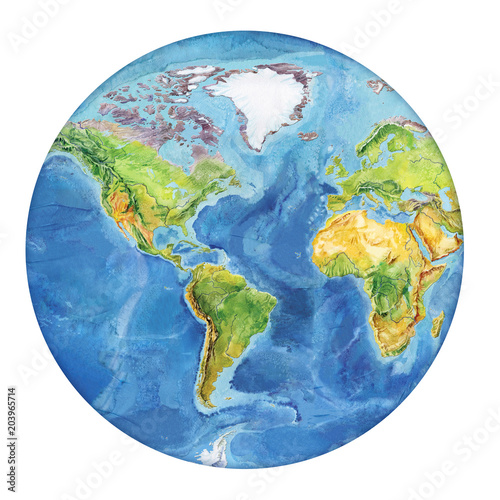 Realistic Map Of The World - Map