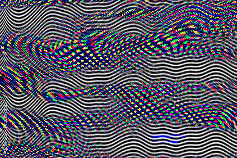Glitch psychedelic background. Old TV screen error. Digital pixel noise ...