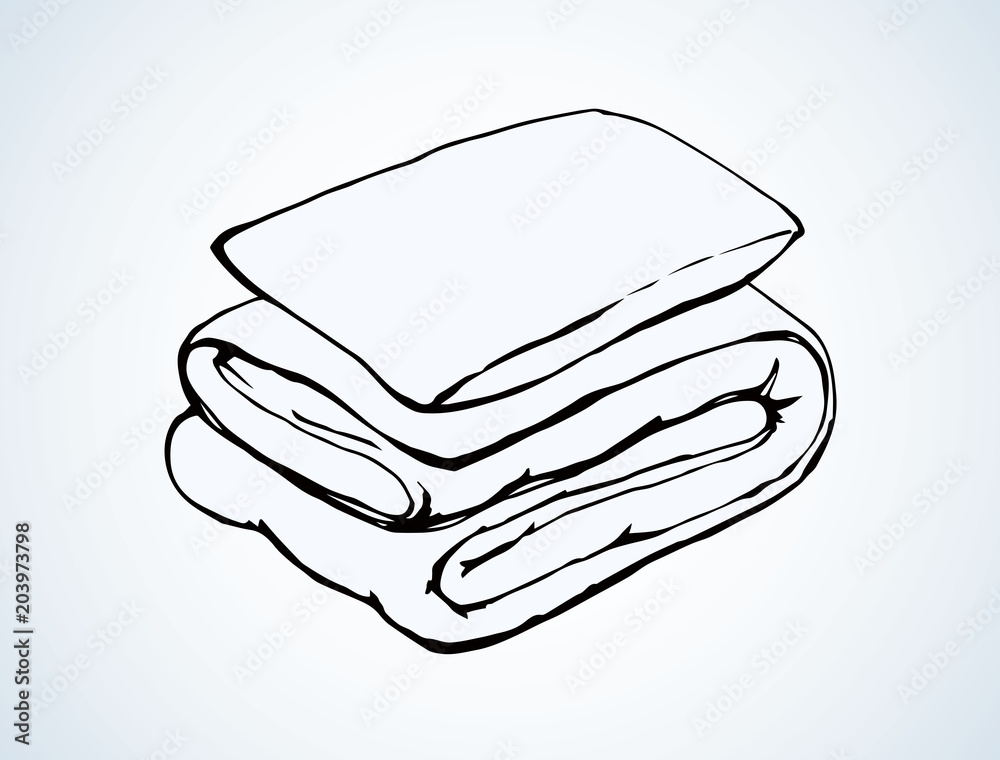 Blanket. Vector drawing Stock Vector | Adobe Stock