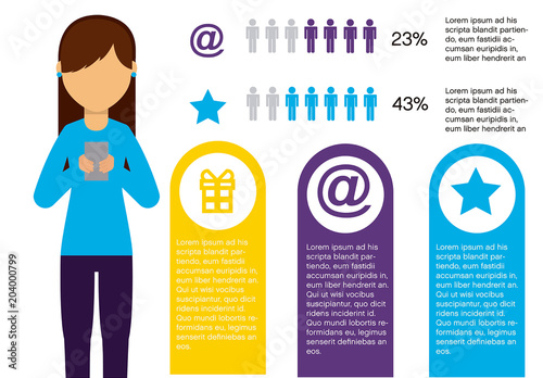 Illustrated Statistics Infographic Stock Template | Adobe Stock