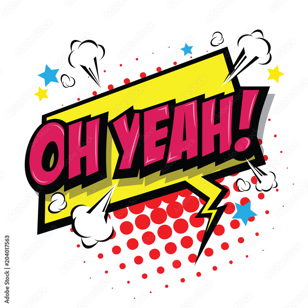 Vector de Stock OH YEAH! Comic Speech Bubble | Adobe Stock